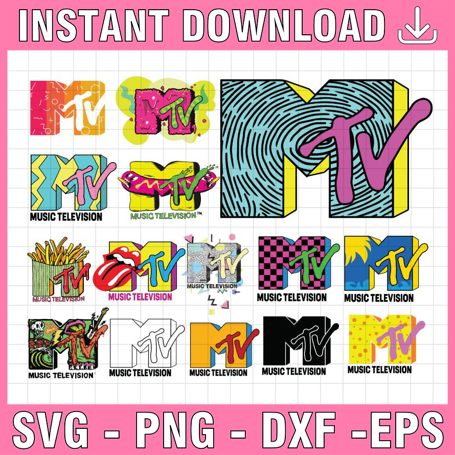 MTV Bundle SVG, PNG Cricut Ready, Cut Files, Digital Vector | Inspire ...