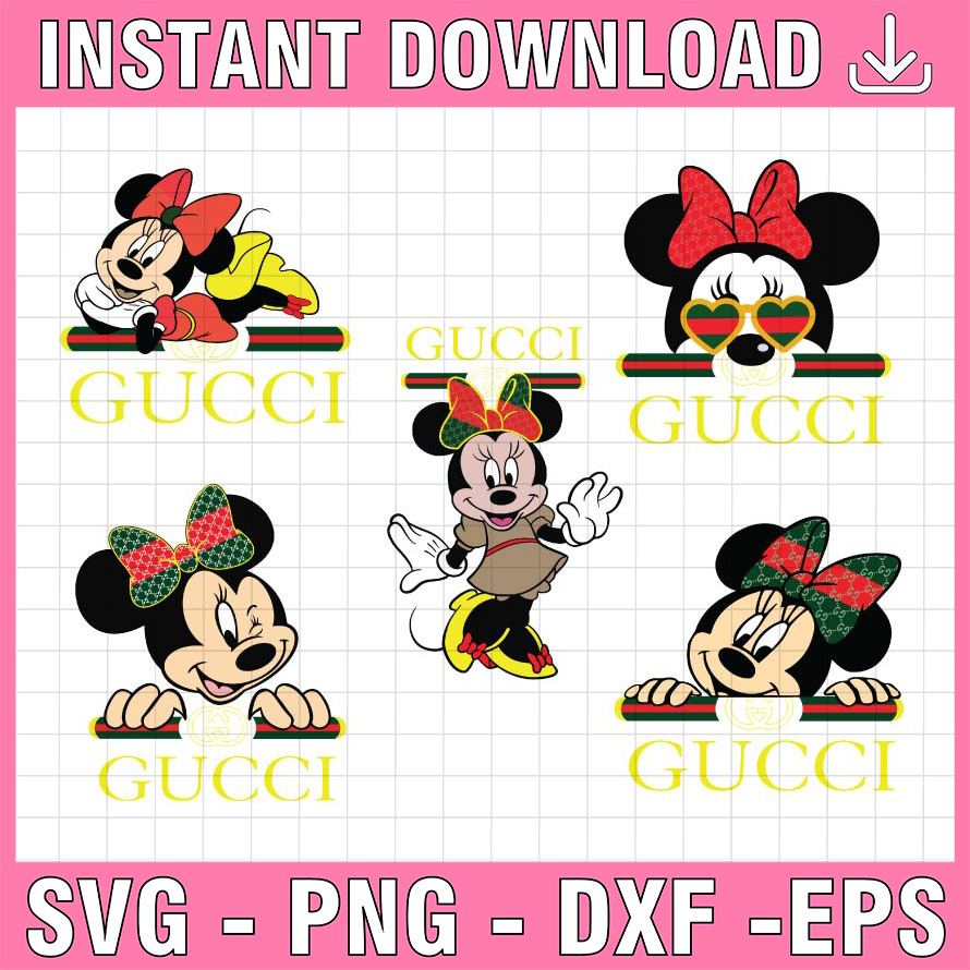 Brand Logo Bundle Svg Gucci Logo Svg Gucci Mickey Svg Guc Inspire