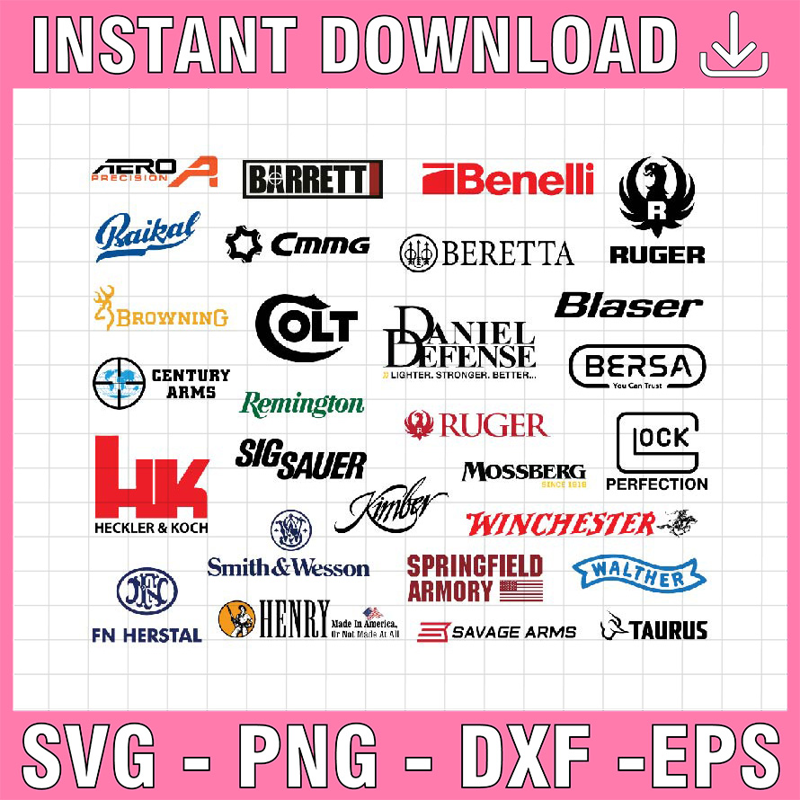 28 Firearms Brands Vectors ai, cdr, eps, pdf, svg and also j | Inspire ...