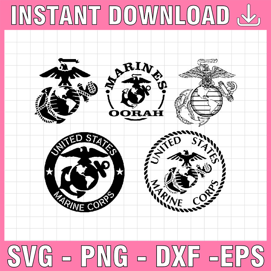 US Marines vector svg, eps, dxf, png high res, jpg, pdf, web - Inspire ...