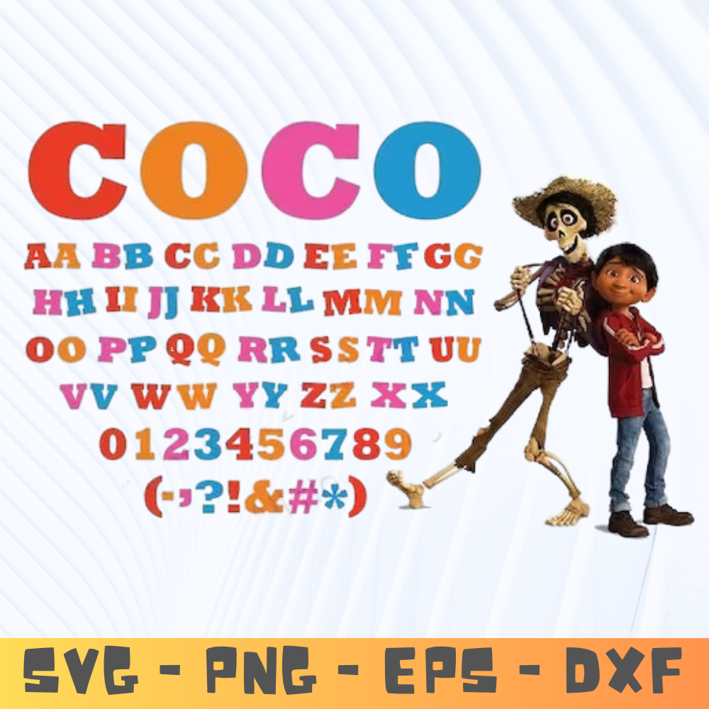 Cartoon font Coco svg, Letters Cartoon SVG, Alphabet letters | Inspire ...