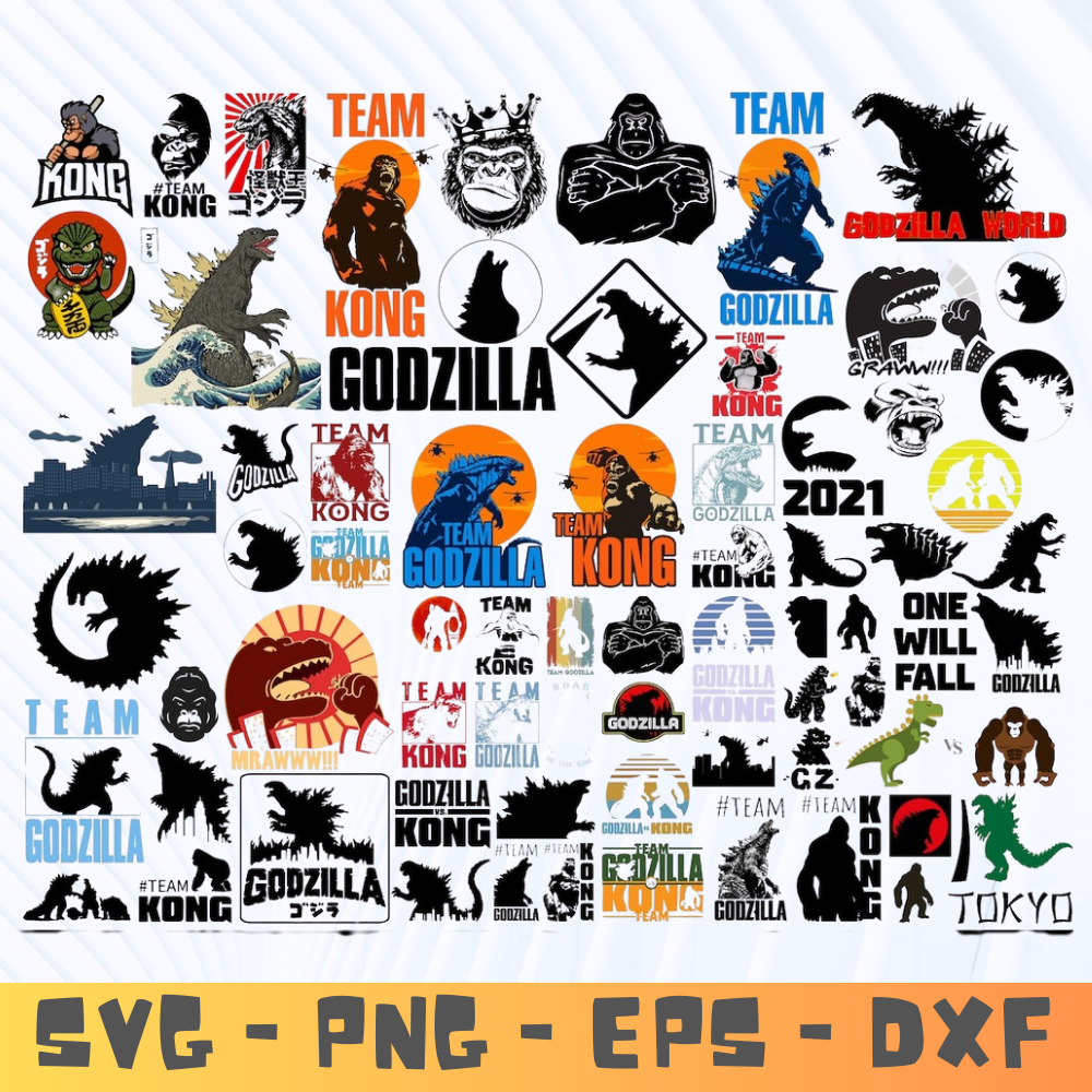 Godzilla svg bundle, King Kong Svg Bundle, Godzilla Silhouet | Inspire ...