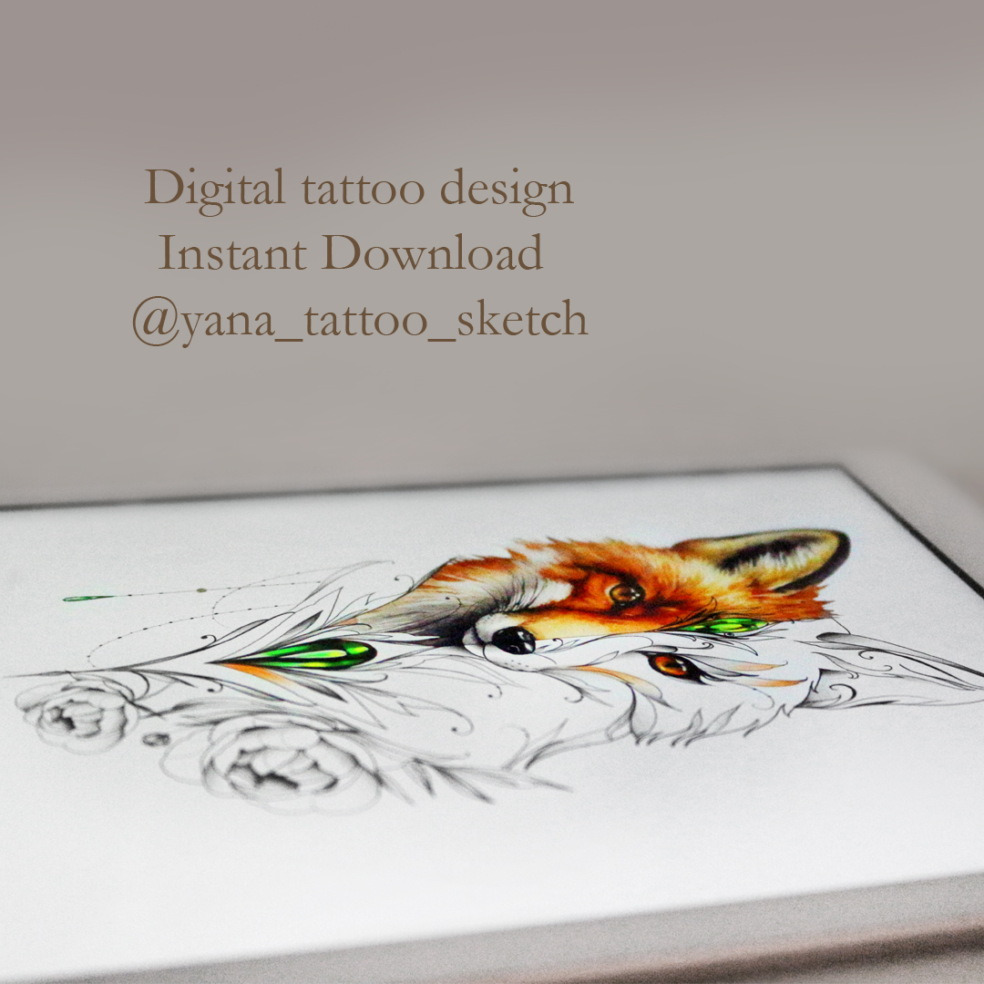 Fox Tattoo Design Fox Tattoo Drawing Idea For Females, Insta | Inspire ...