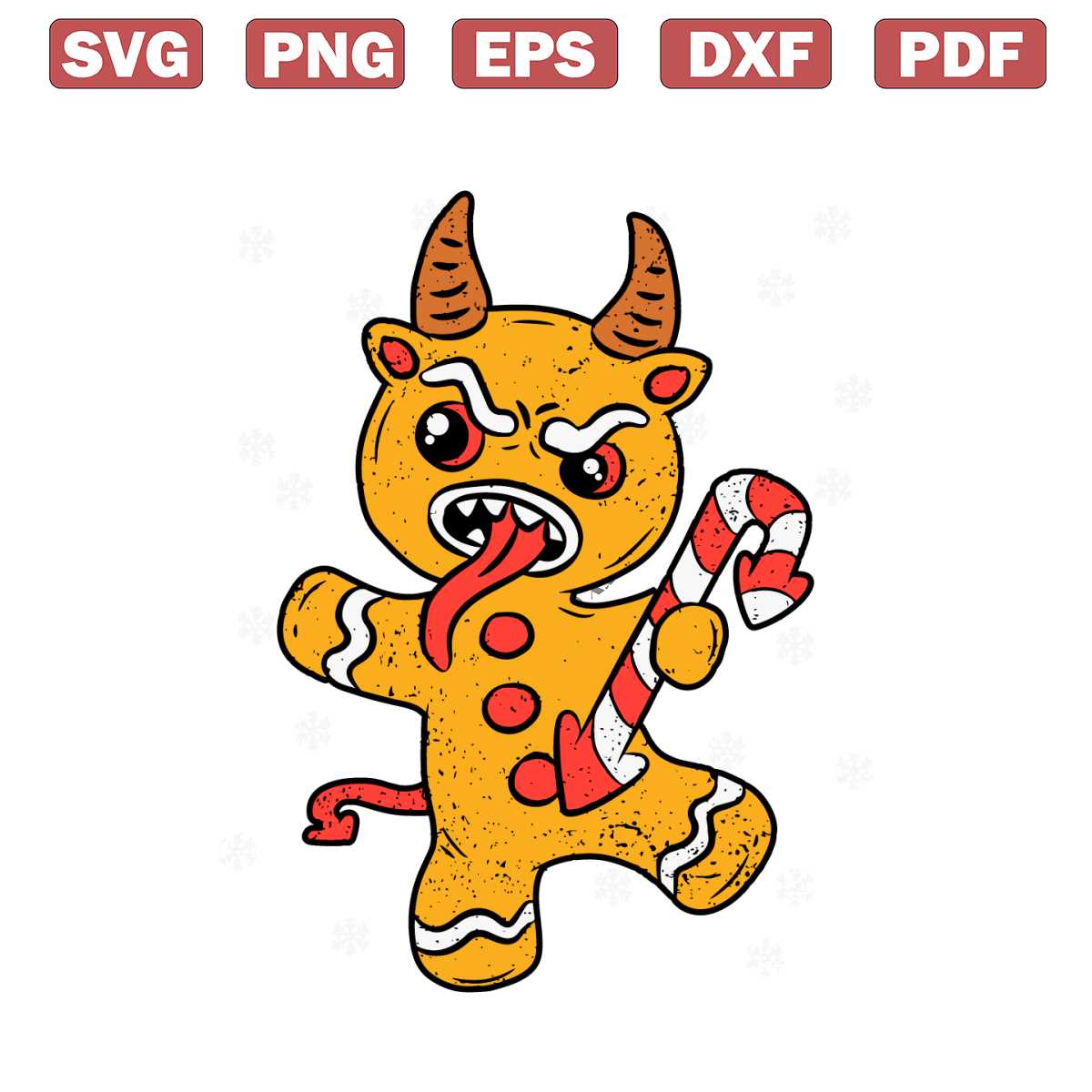 Gingerbread Man Krampus Christmas SVG | Inspire Uplift