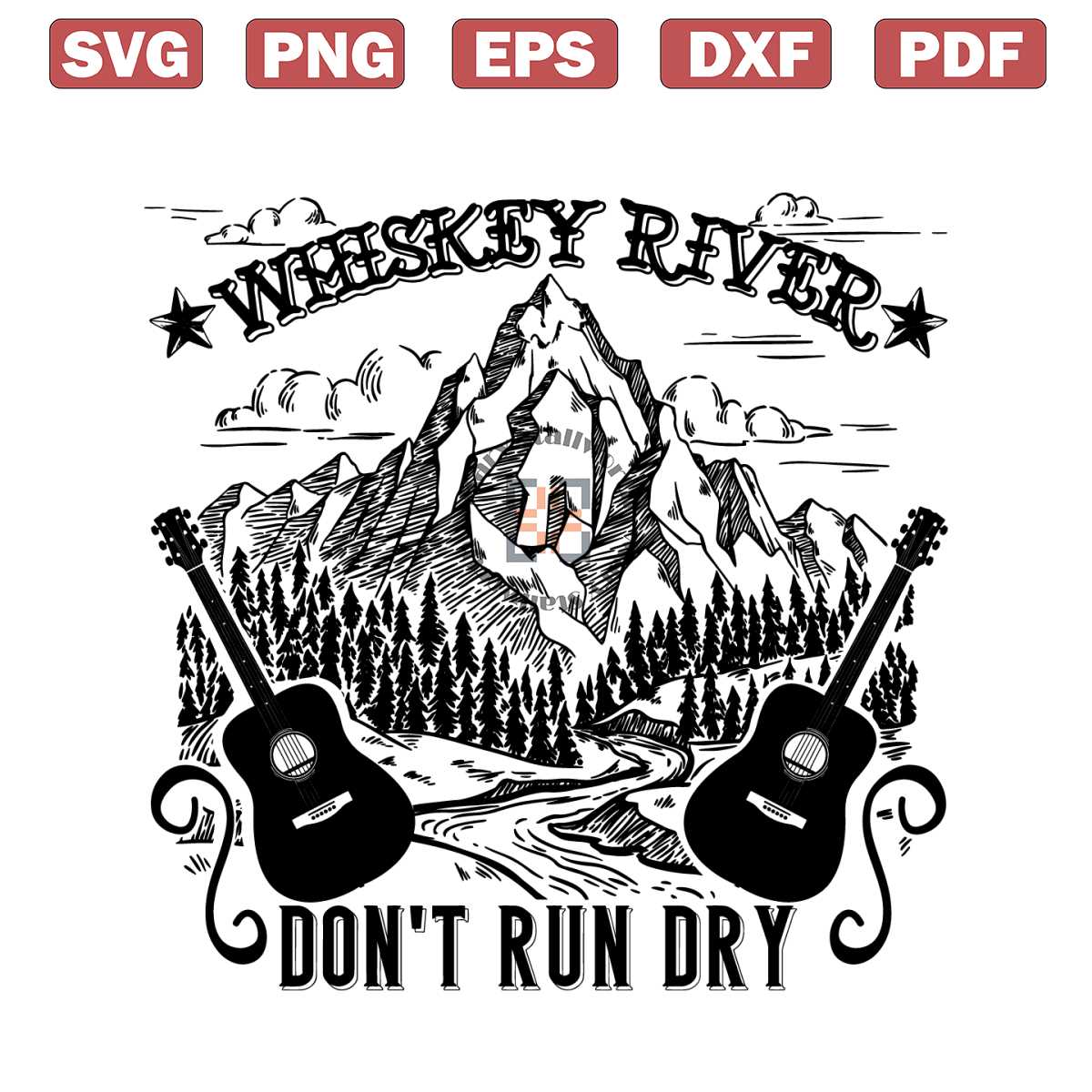 Whiskey River Willie Nelson Dont Run Dry SVG | Inspire Uplift