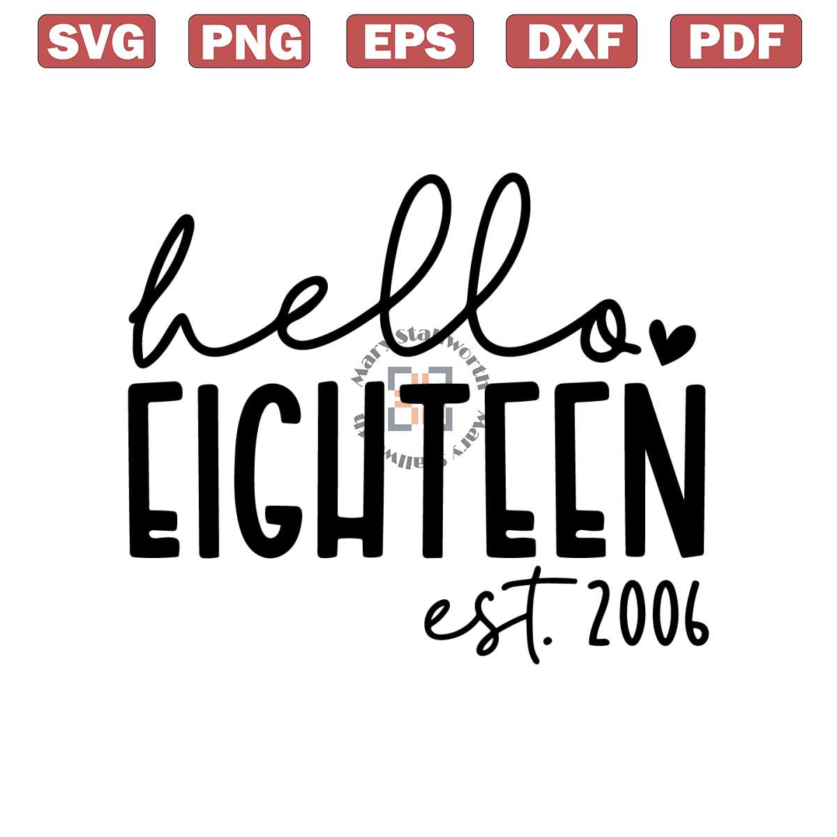 Hello Eighteen SVG, PNG, 18th Birthday Svg, 18 Svg, 18th Bir | Inspire ...