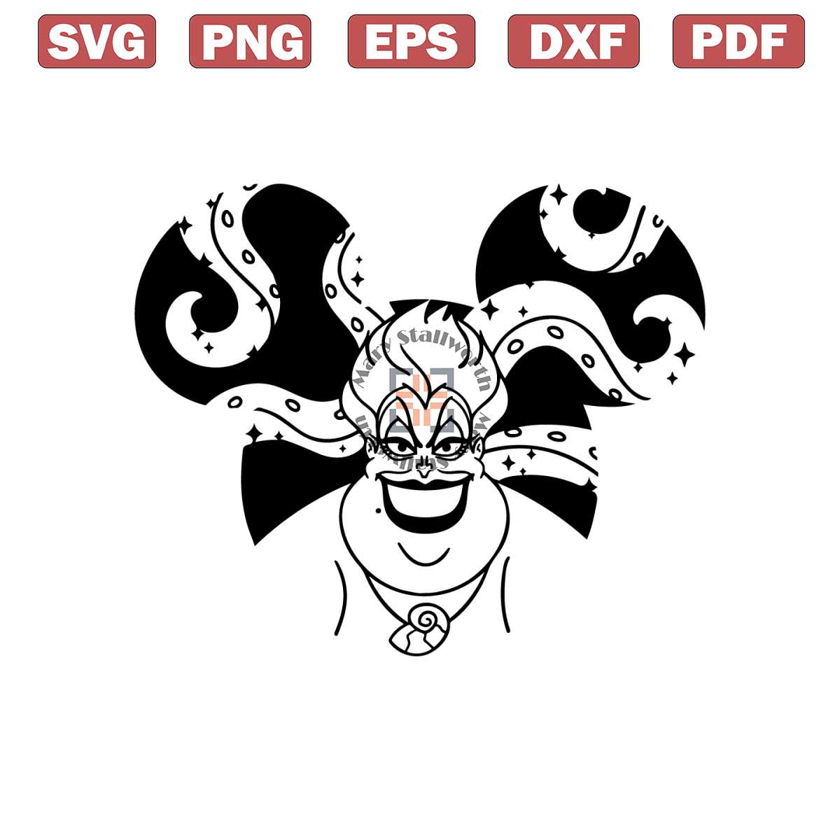 Ursula SVG png clipart , the little mermaid disneyland villa | Inspire ...