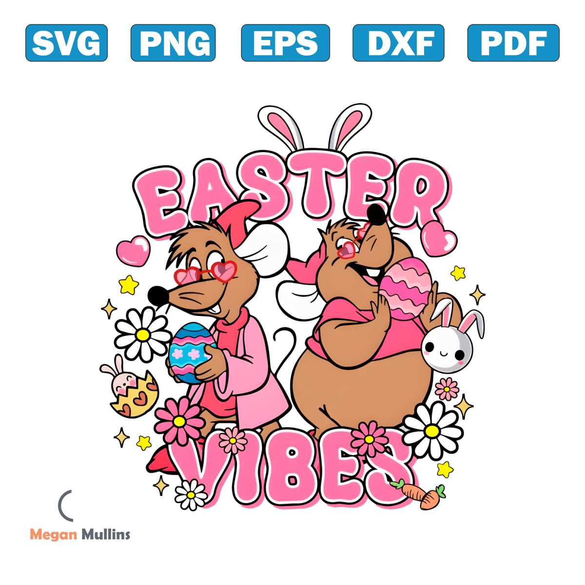 Easter Vibes Cinderella Jaq And Gus Gus PNG | Inspire Uplift