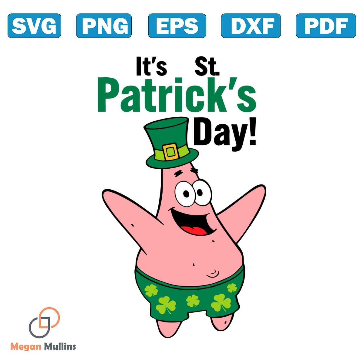 Its St Patricks Day Patrick Star Spongebob SVG | Inspire Uplift
