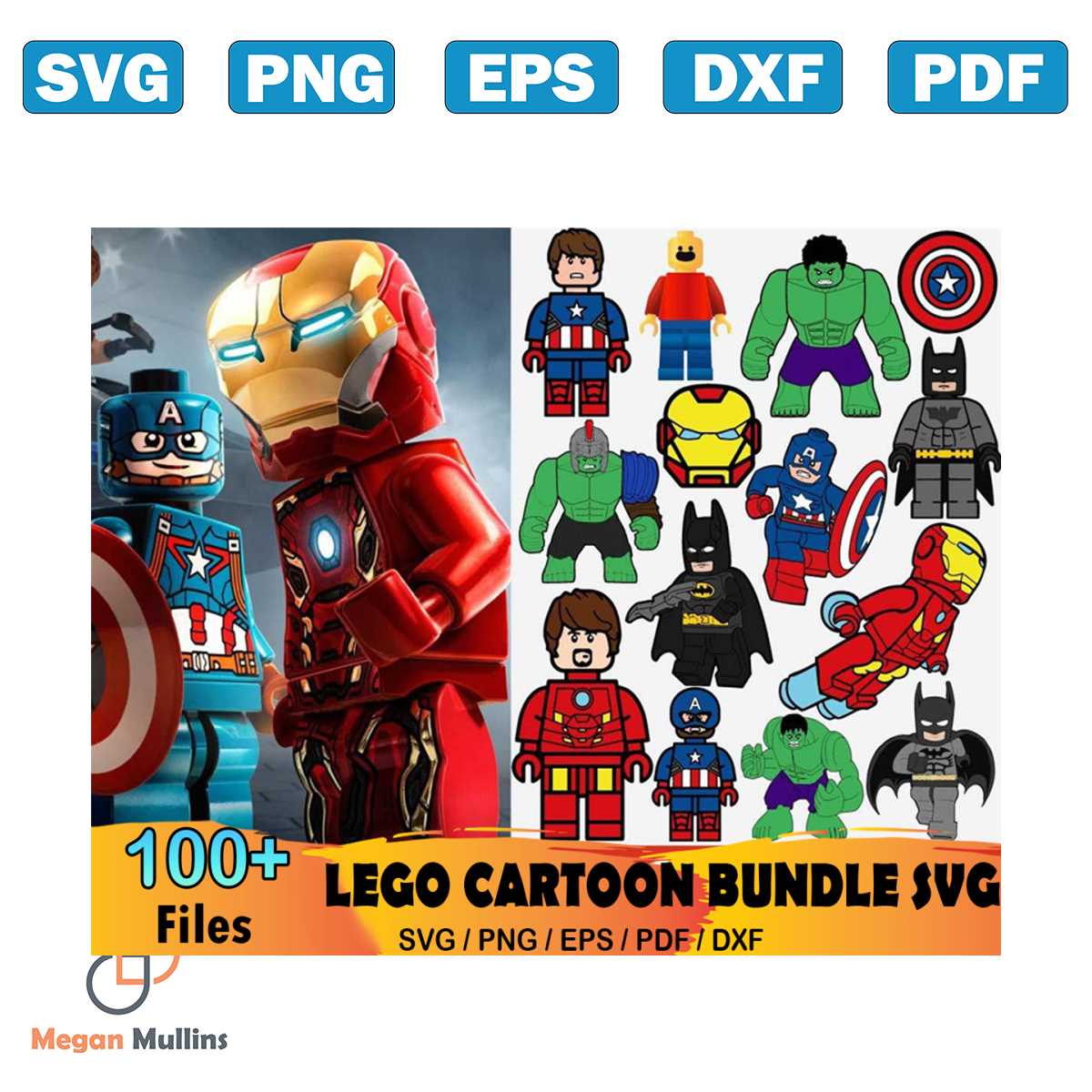 100 Files Lego Cartoon Bundle SVG | Inspire Uplift