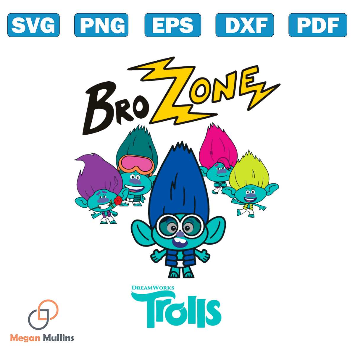 Brozone Trolls Band Together Cartoon SVG | Inspire Uplift