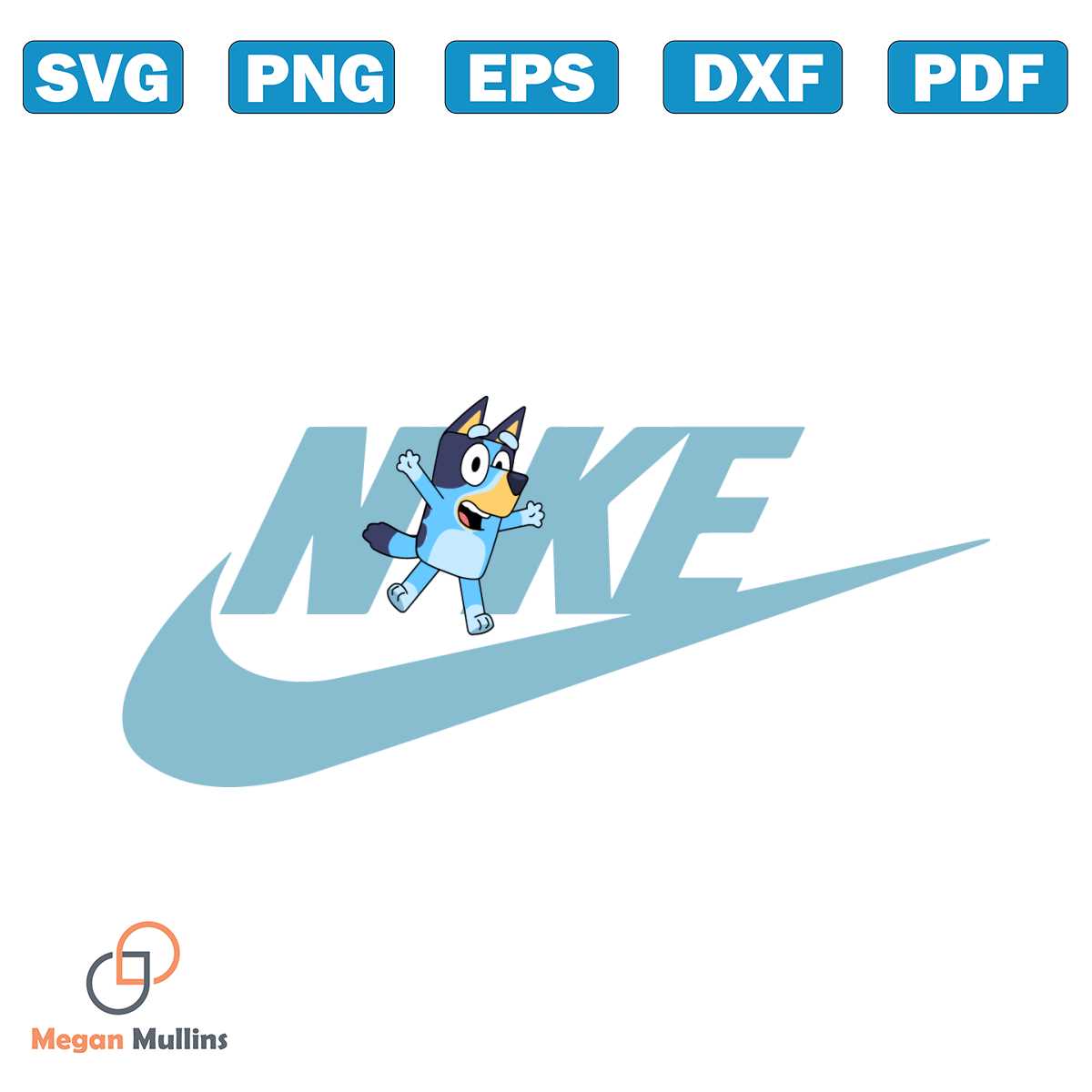 Cute Bluey Cartoon Nike Logo SVG | Inspire Uplift