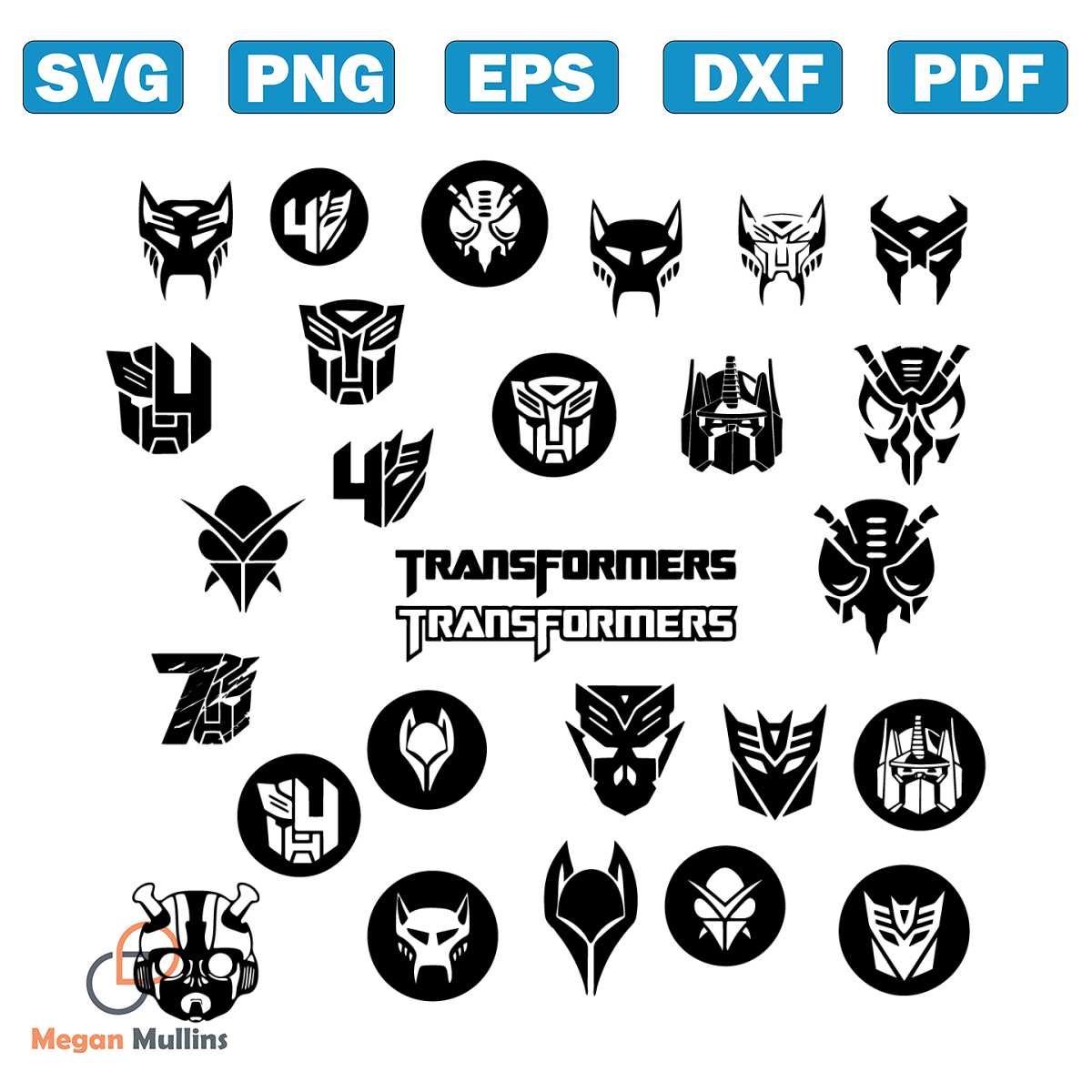 Transformers Svg, Transformer SVG Faces, Transformers Logo l - Inspire ...
