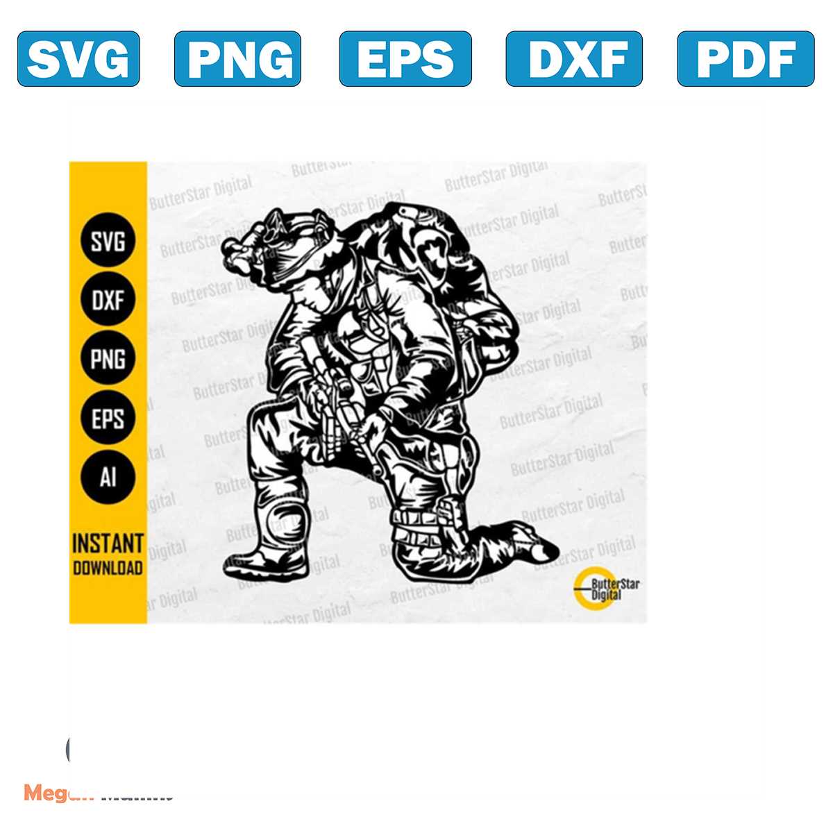 Kneeling Soldier SVG | Praying SVG | Army Marines War Hero G | Inspire ...
