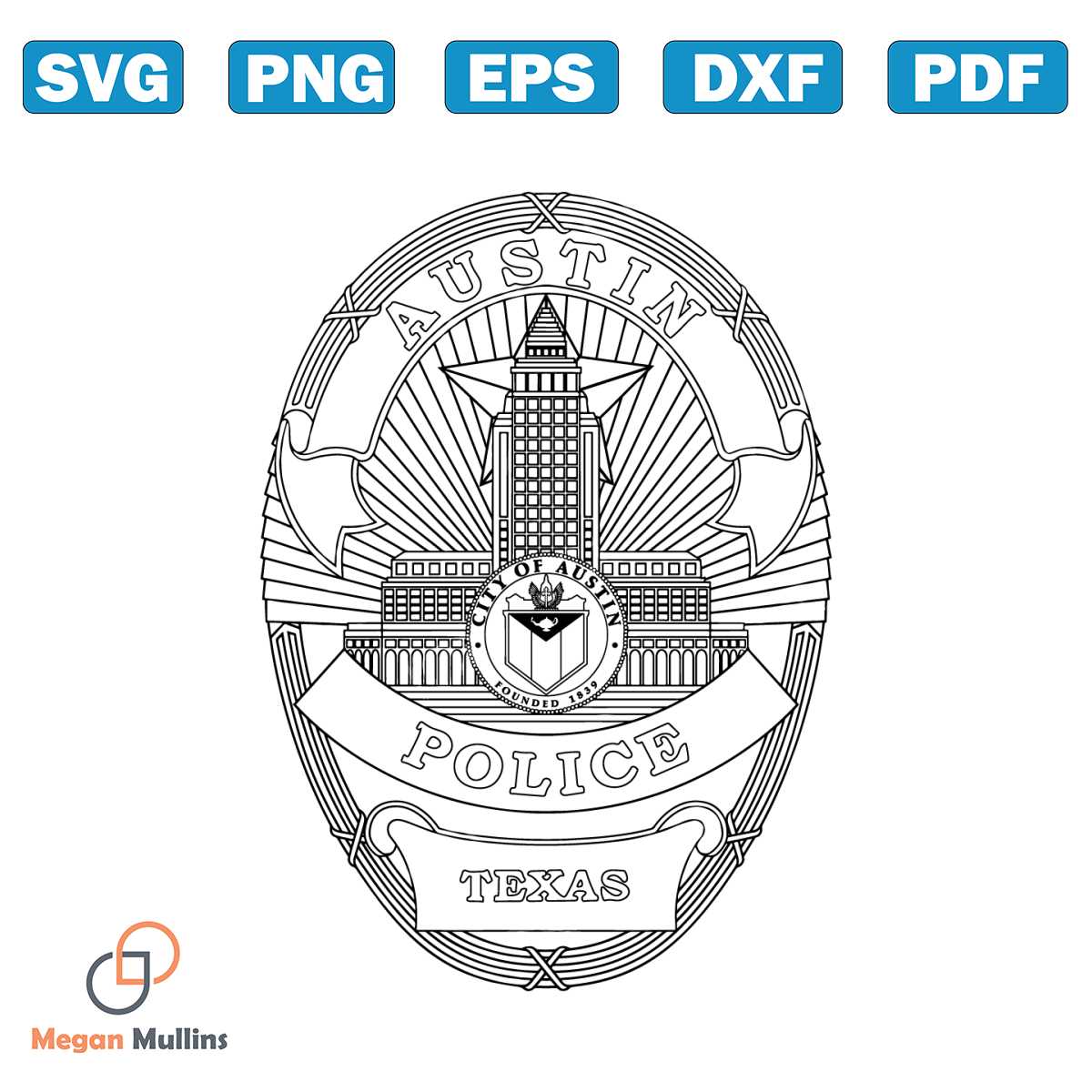 Austin TX Police Badge, Austin PD Austin Police Department P | Inspire ...