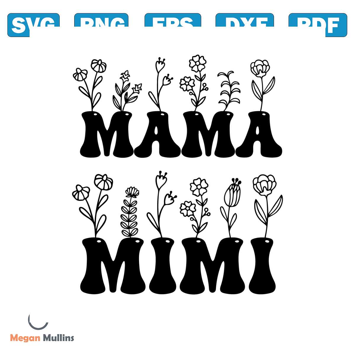 Mama And Mini Svg, Mom And Daughter Svg, Flower Mama And Mim | Inspire ...
