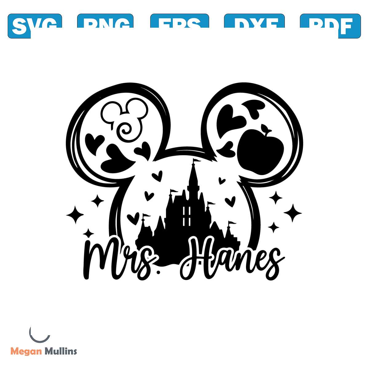Custom Name Teacher SVG, Mouse Head Doodle Svg, Teacher Life - Inspire ...