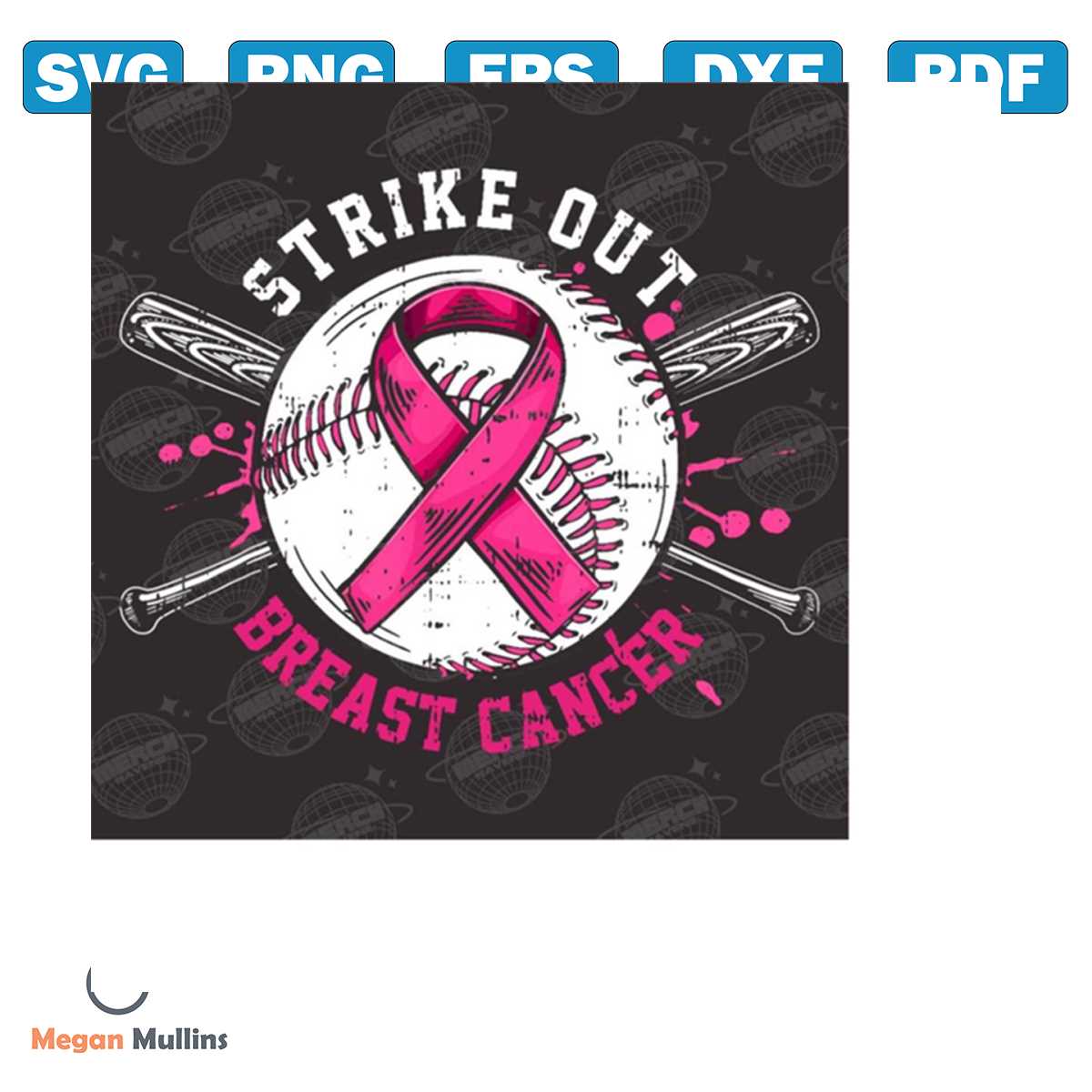 Strike Out Breast Cancer Png, Pink Breast Cancer Baseball Pn | Inspire Uplift
