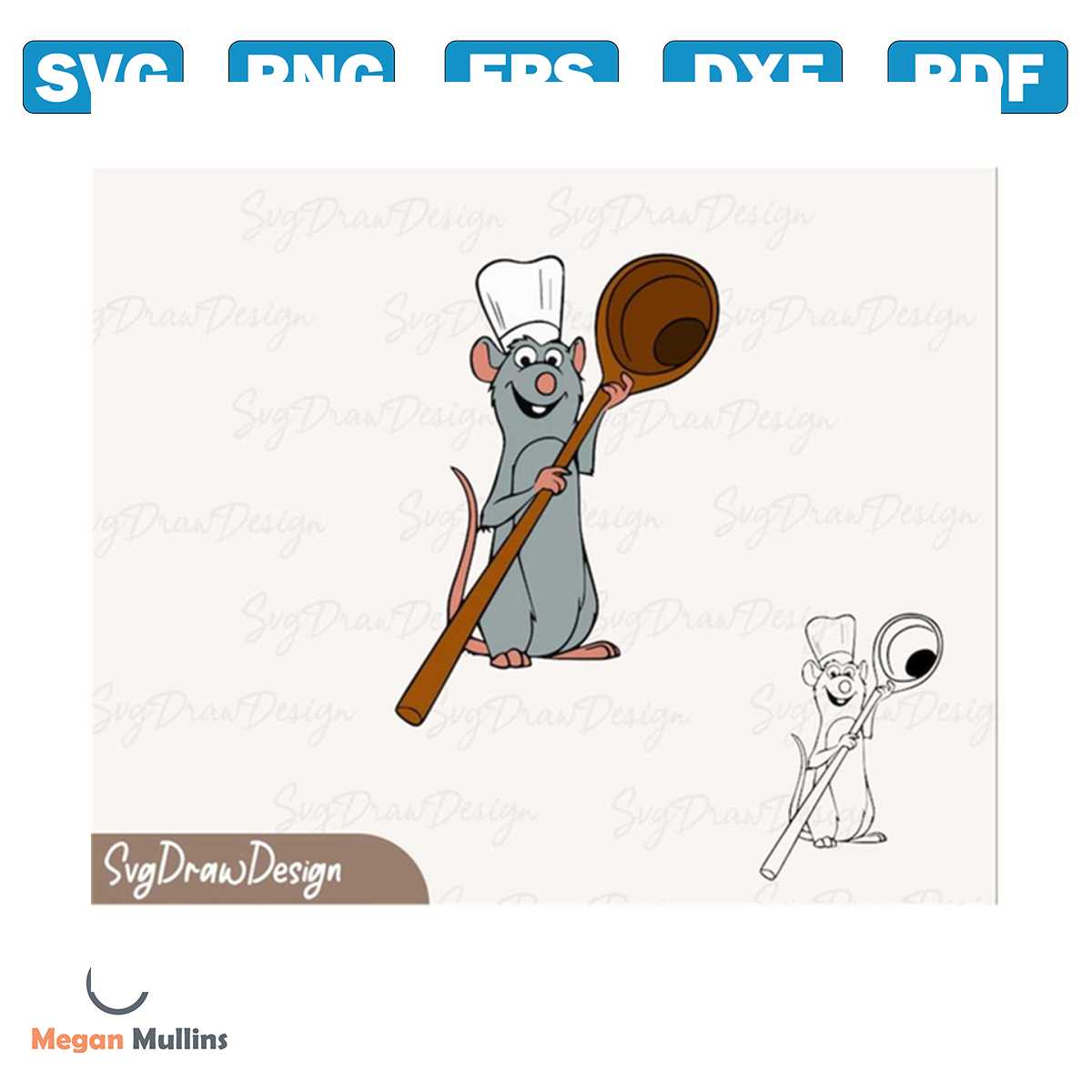 Remy Svg, mouse png shirt files for cricut and silhouette | Inspire Uplift