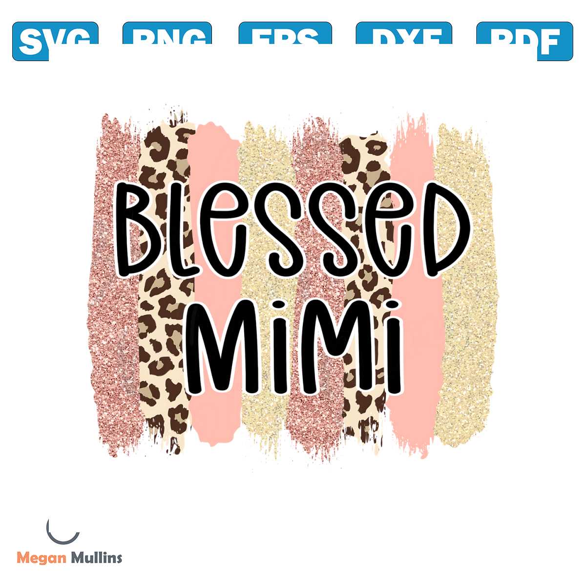 Digital Png File Blessed Mimi Brush Stroke Leopard Cheetah P | Inspire ...