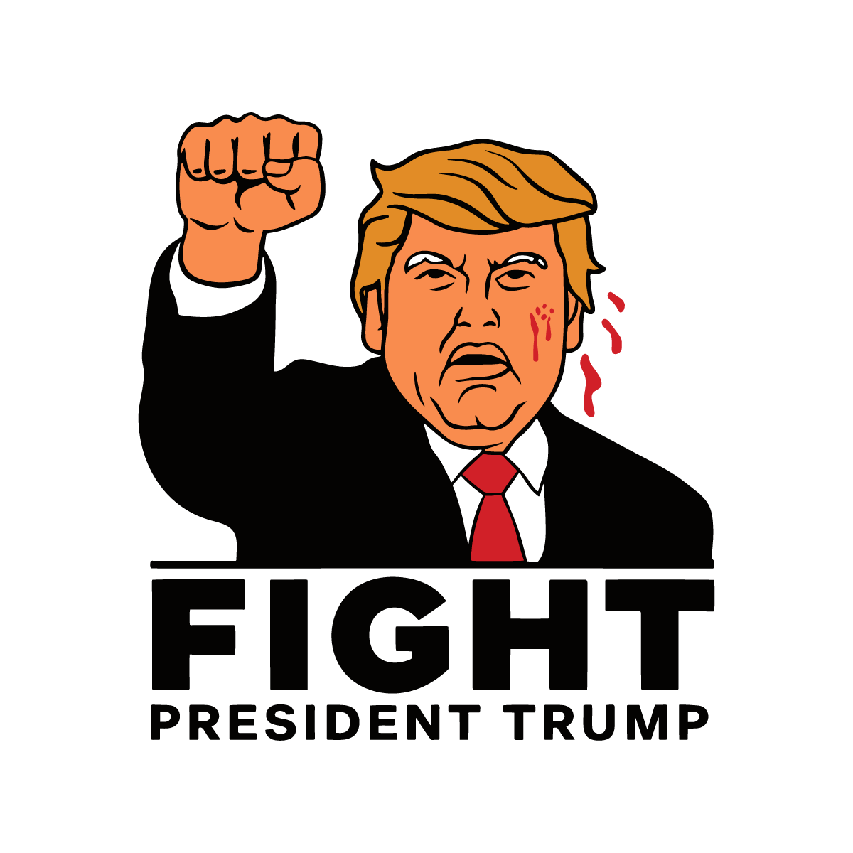 Fighting Donald Trump Blood Ear Election Campaign SVG | Inspire Uplift
