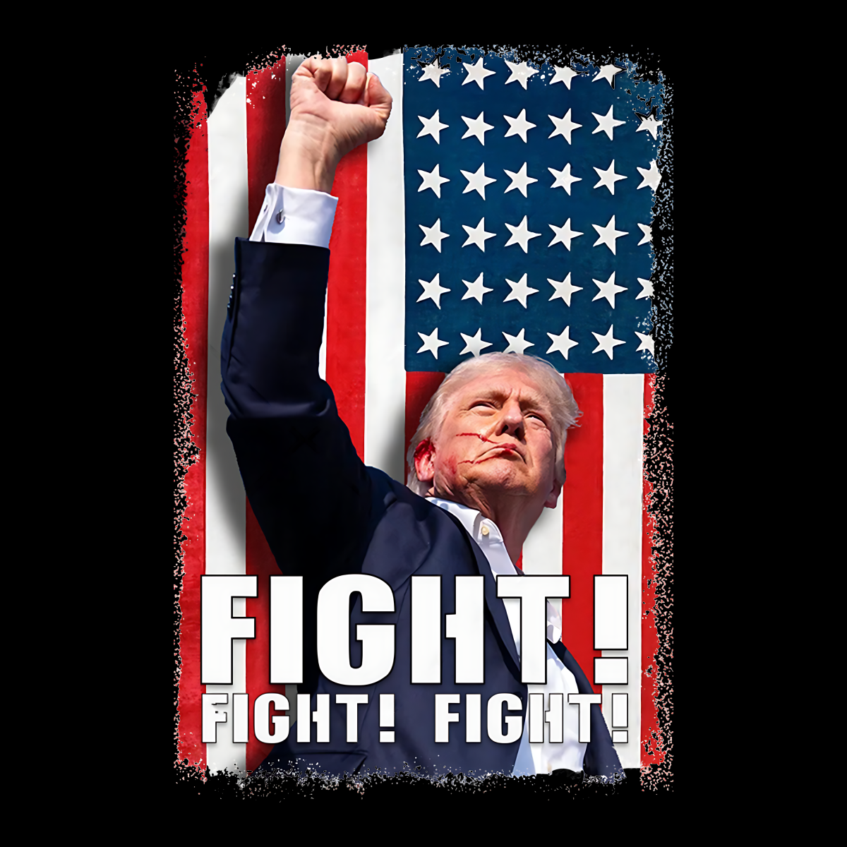 Trump Fight Fight Fight USA Flag PNG Digital Download Files | Inspire ...