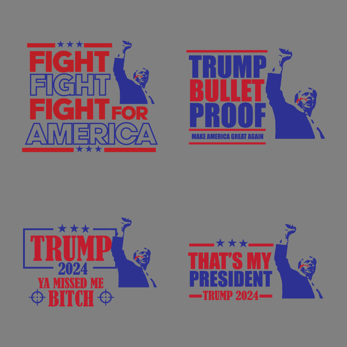 Trump Fight For America Shooting SVG Bundle | Inspire Uplift