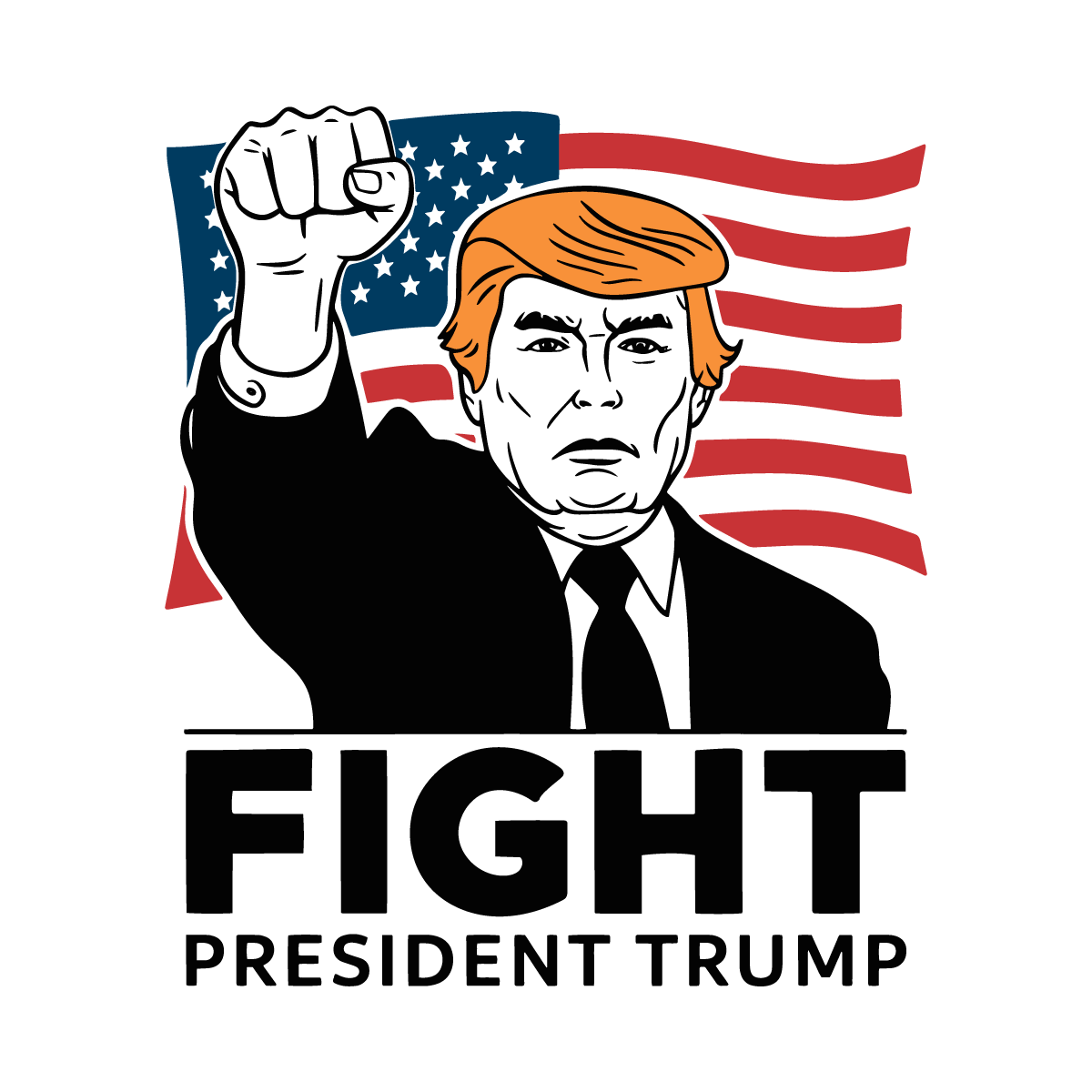 Trending Fight President Trump Raise Hand SVG | Inspire Uplift