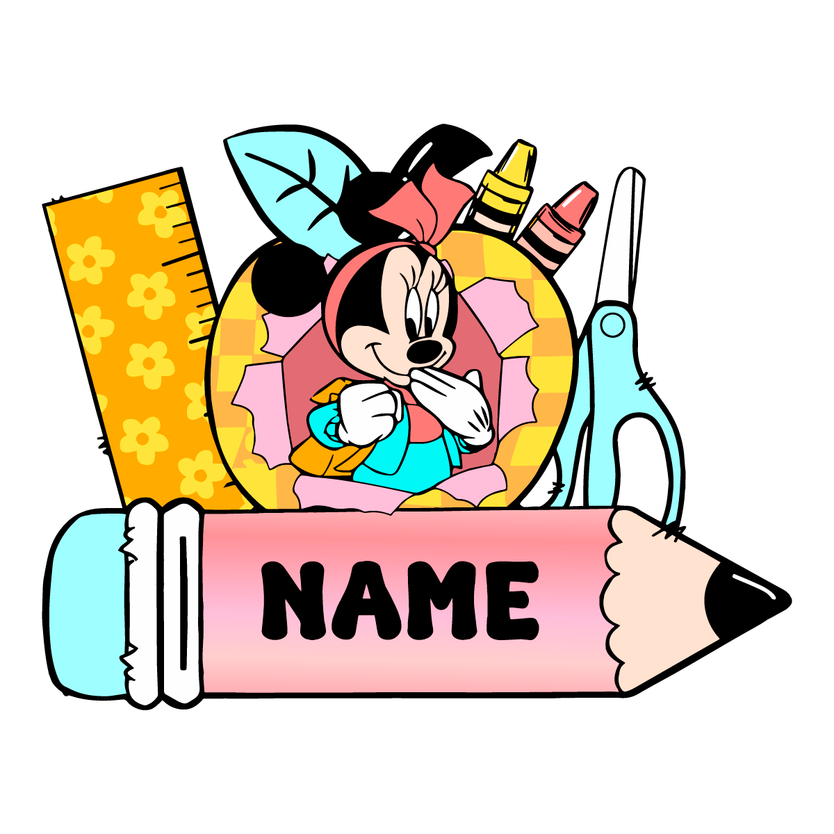 Custom Minnie Student Name Frame SVG Digital Download Files | Inspire ...