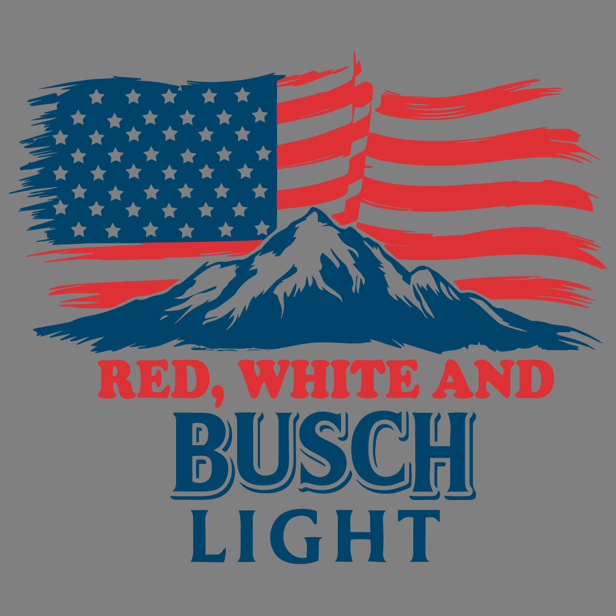 Red White And Busch Light US Flag Patriotic Beer SVG | Inspire Uplift