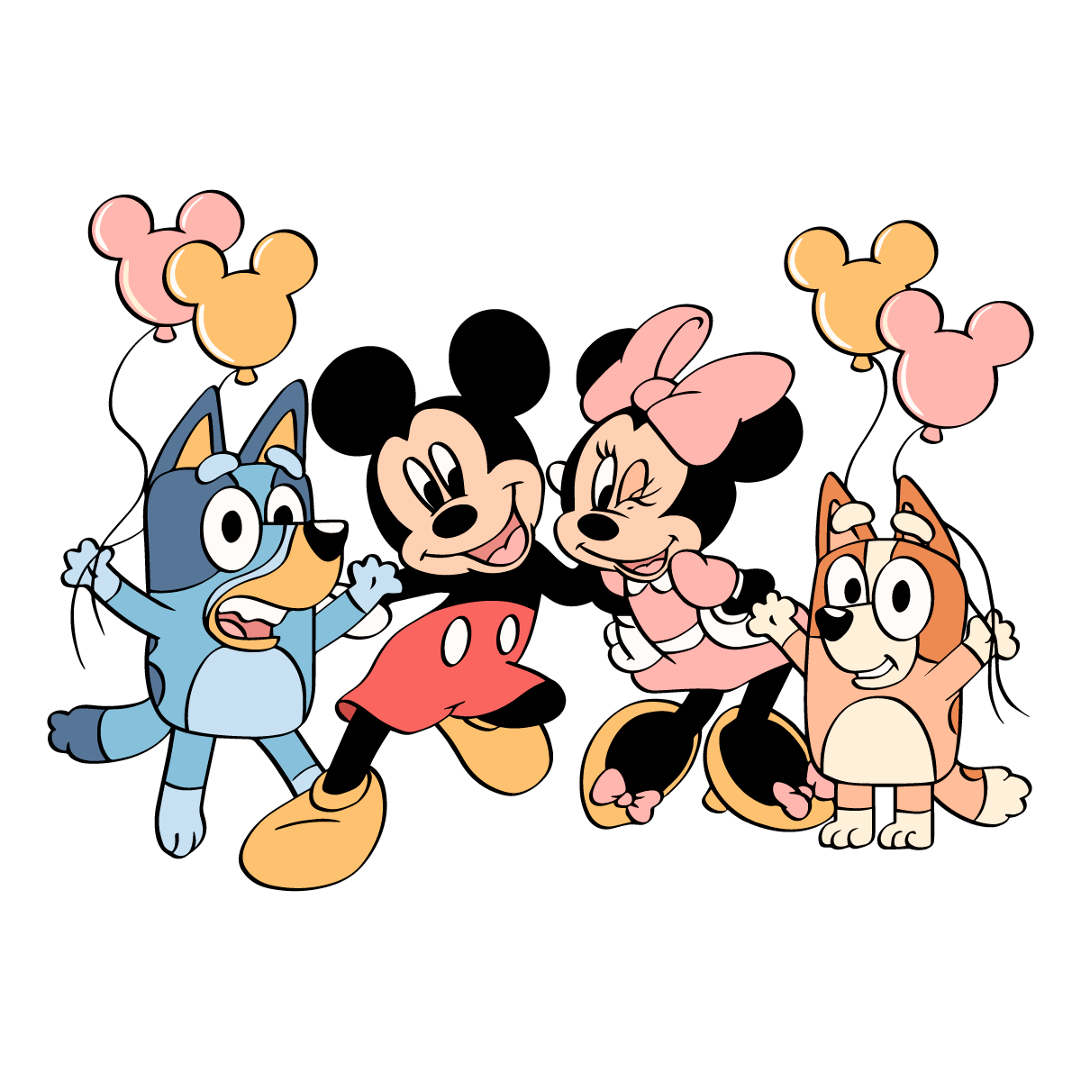 Bluey And Mickey Friends Disney SVG Digital Download Files | Inspire Uplift