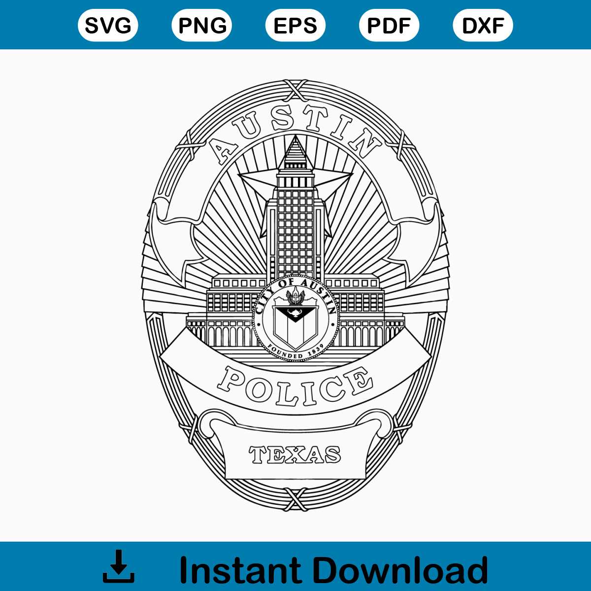 Austin TX Police Badge, Austin PD Austin Police Department P | Inspire ...
