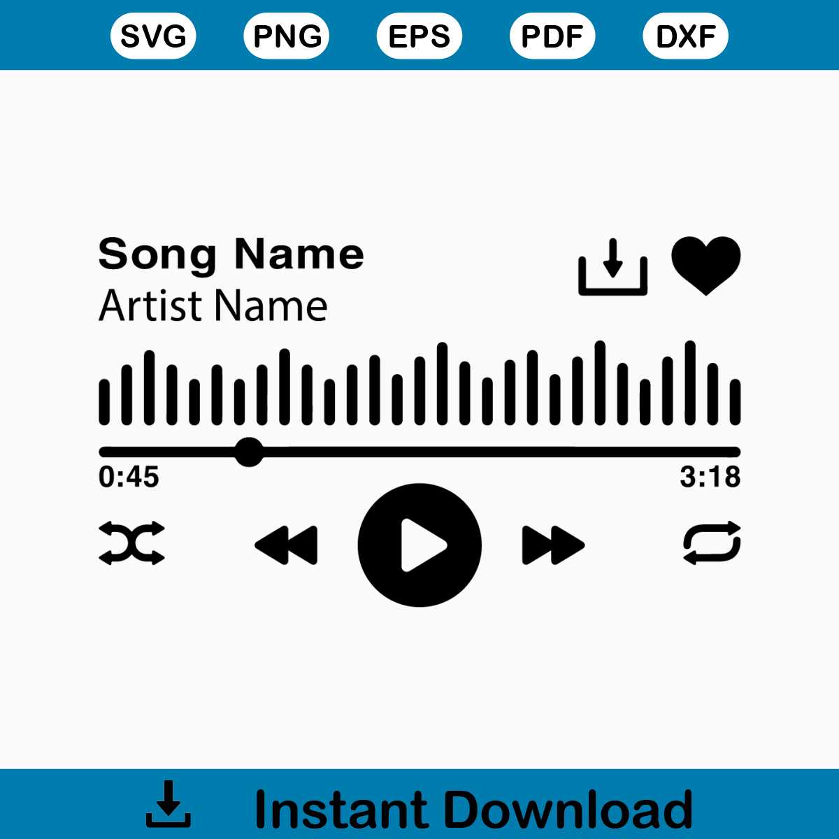 Music Player SVG, Audio Svg, Spotify Svg, Player Display Svg | Inspire ...