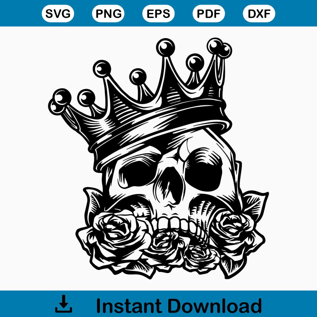 King Skull Svg, Skull Svg, Skull King Svg, King Skull Clipar | Inspire ...