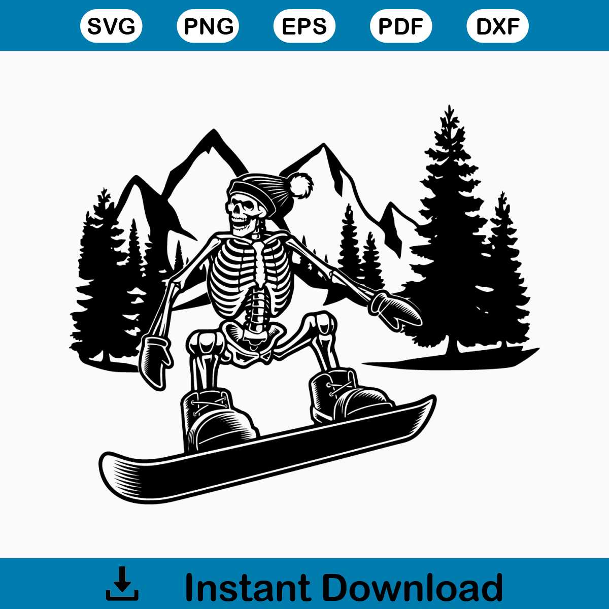Skeleton snowboarding svg, Skeleton svg, snowboard svg, Skel | Inspire ...