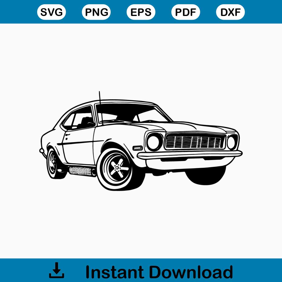 1970 Ford Maverick Grabber SVG, American Muscle, PNG, Vector | Inspire ...