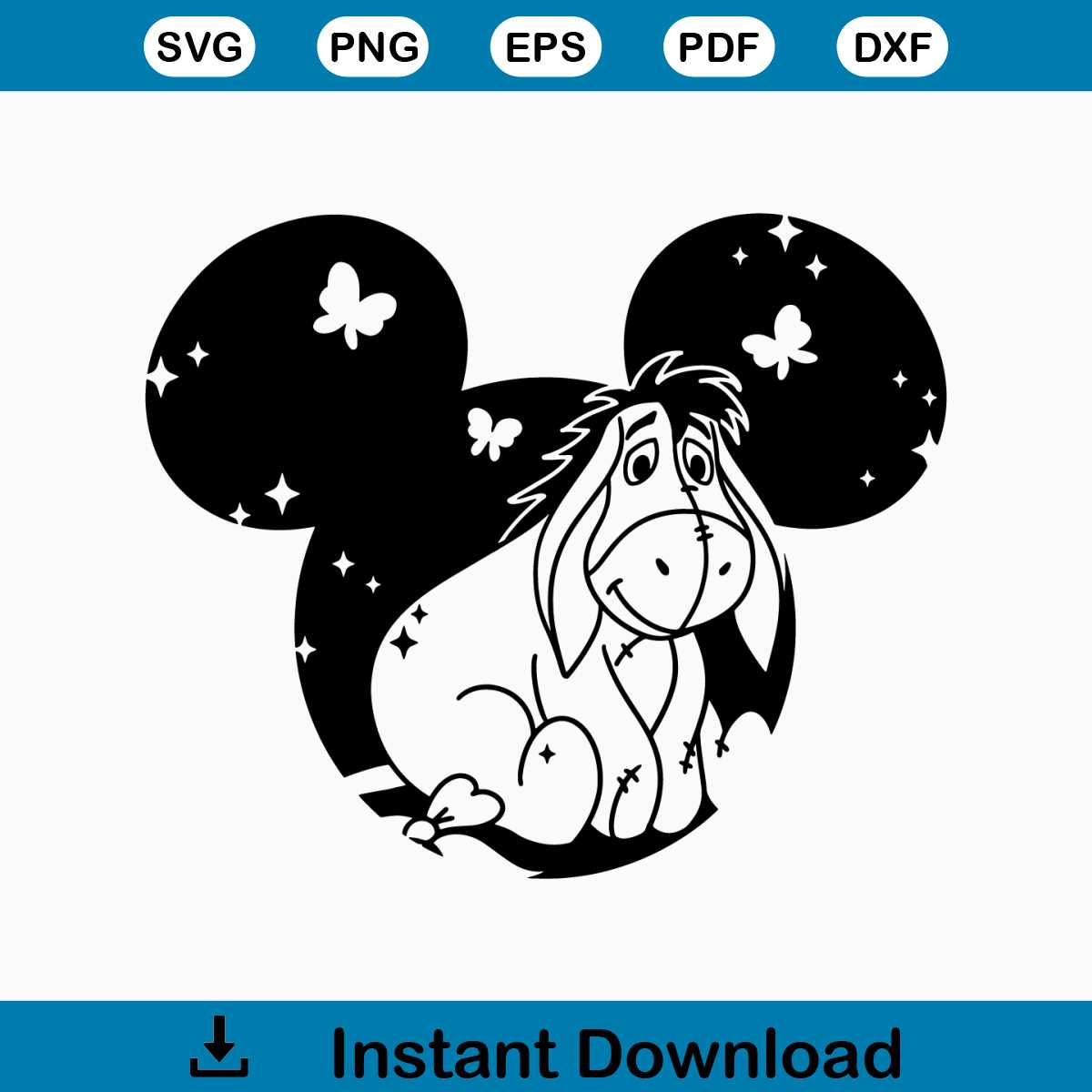 Eeyore SVG Winnie Pooh dxf clipart png , cut file outline si | Inspire ...