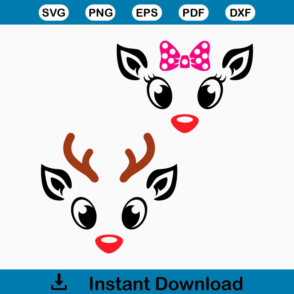 Rudolph The Red Nosed Reindeer SVG, Christmas Reindeer svg, | Inspire ...