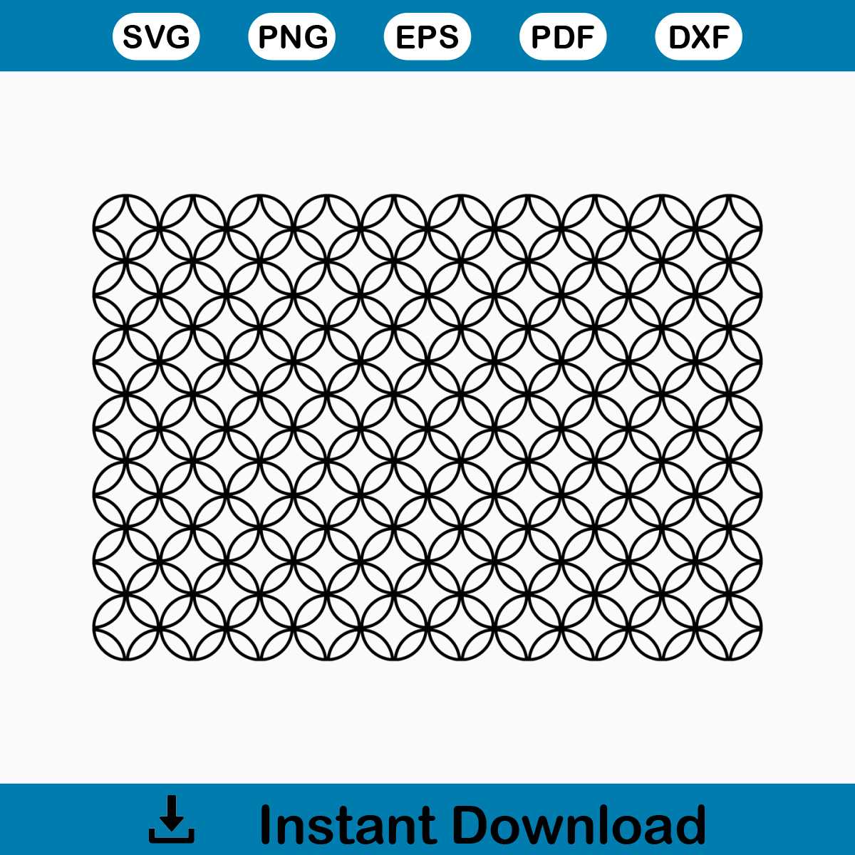 Overlapping circles pattern SVG. PNG. Seamless! Tiling. Cric - Inspire ...