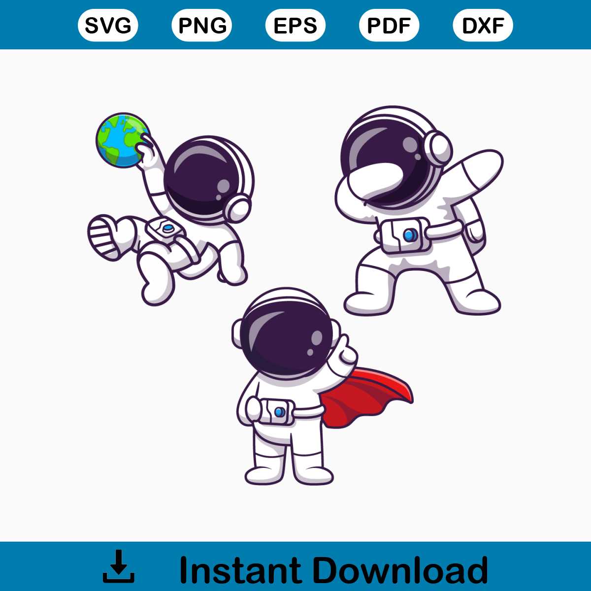 Cute Astronaut Svg superhero svg kid astronaut svg bundle co - Inspire ...