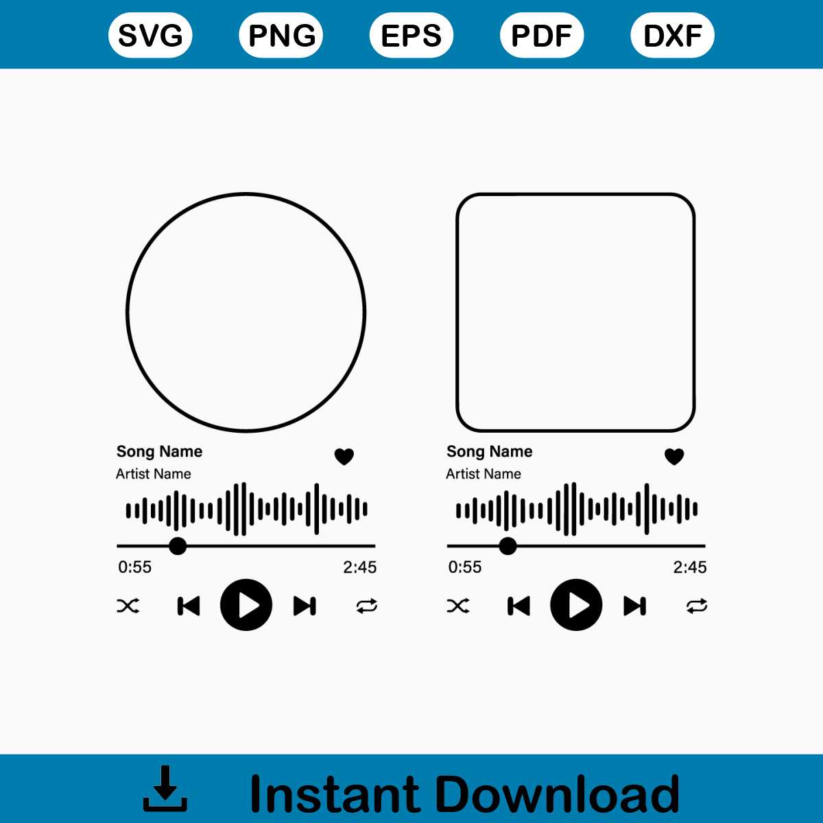 Music Player Svg, Spotify Png, Audio Control Play Buttons Dx - Inspire ...