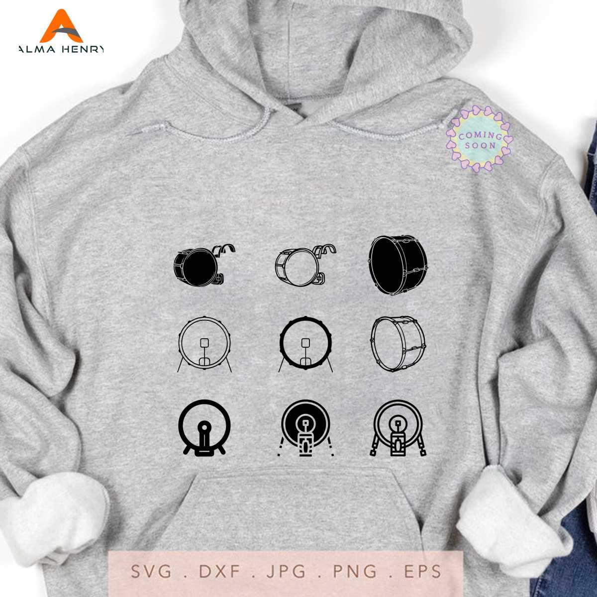 Bass Drum SVG, Music Svg, Drum Clipart, Svg files for Cricut | Inspire ...