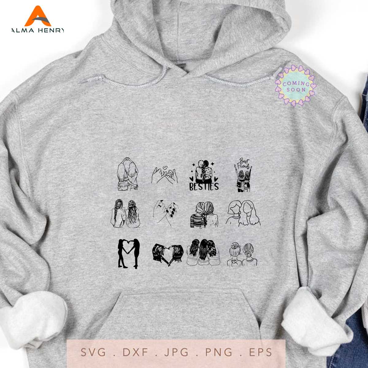 Girlfriends Svg, Group of Girls Svg, Friends Svg, Vector Cut | Inspire ...