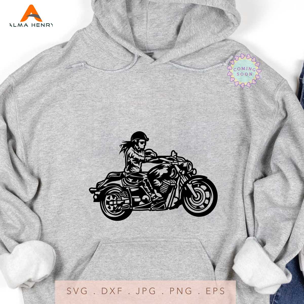 Biker Girl SVG | Woman Riding Motorcycle SVG | Motorbike Bik | Inspire ...