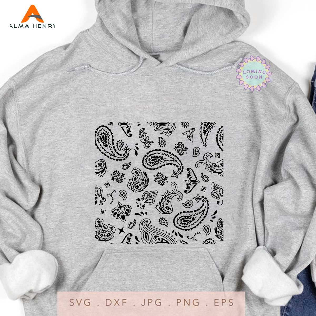 Paisley svg Western Pattern Bandana Print SVG/PNG Digital Fi - Inspire ...