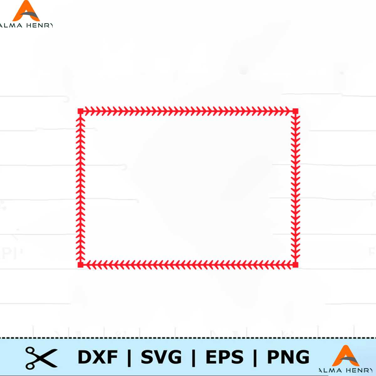 Baseball Stitch Rectangle Frame Svg, Baseball Monogram, Soft | Inspire ...