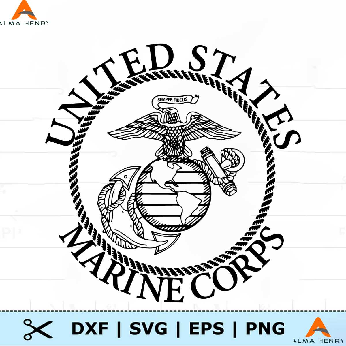 Emblem Of The United States Marine Corps SVG | Inspire Uplift