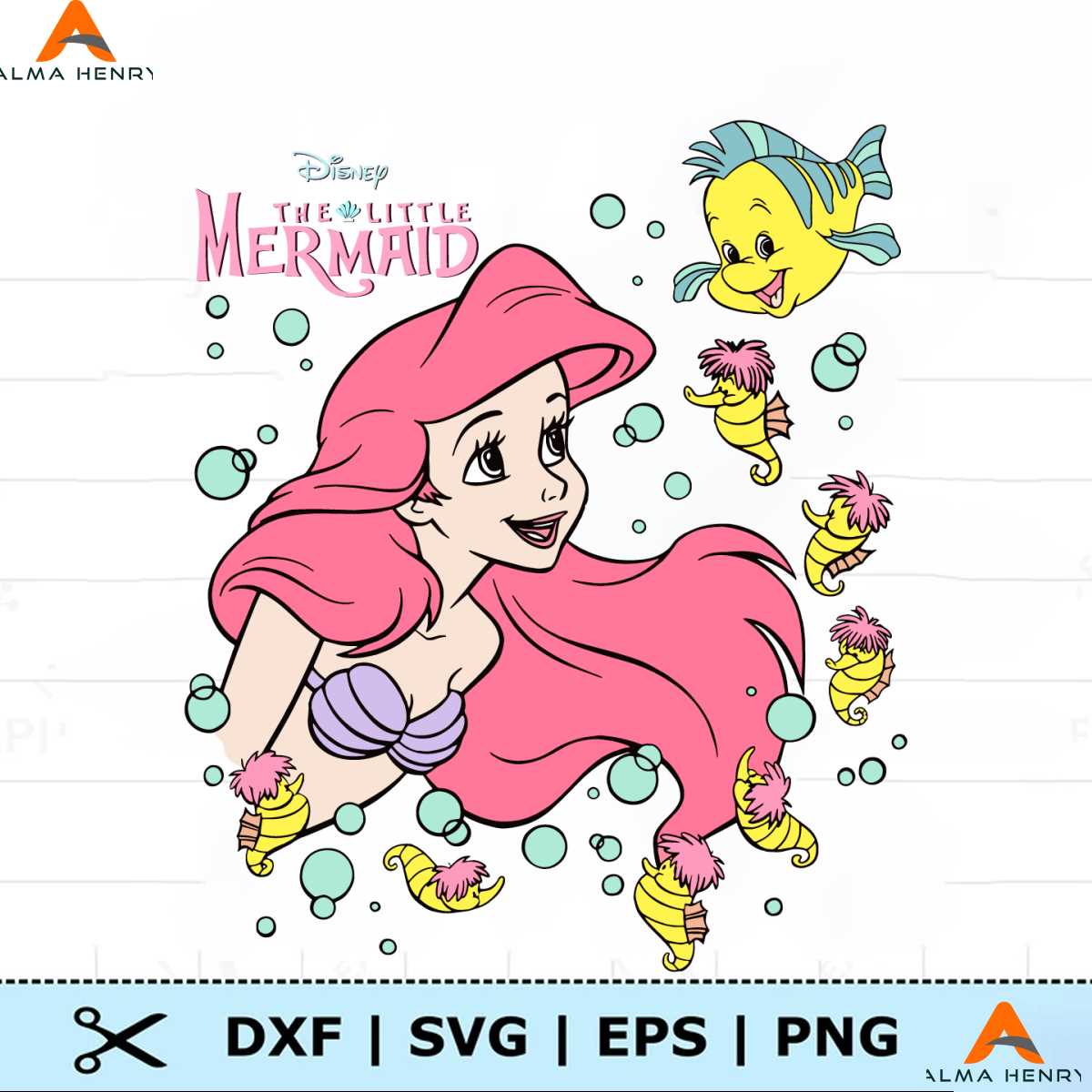 Disney Ariel The Little Mermaid SVG FILE | Inspire Uplift