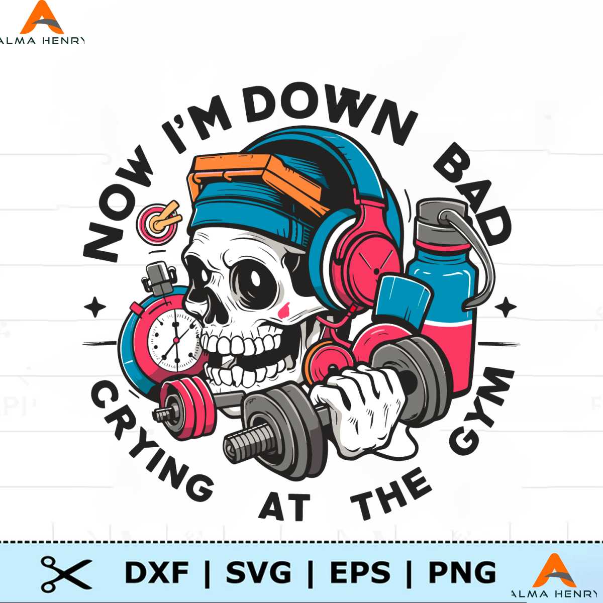 Taylor Lyrics Im Down Bad Crying At The Gym SVG | Inspire Uplift