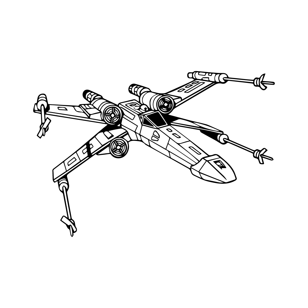 starfighter x-wing svg png clipart Digital Download Files | Inspire Uplift